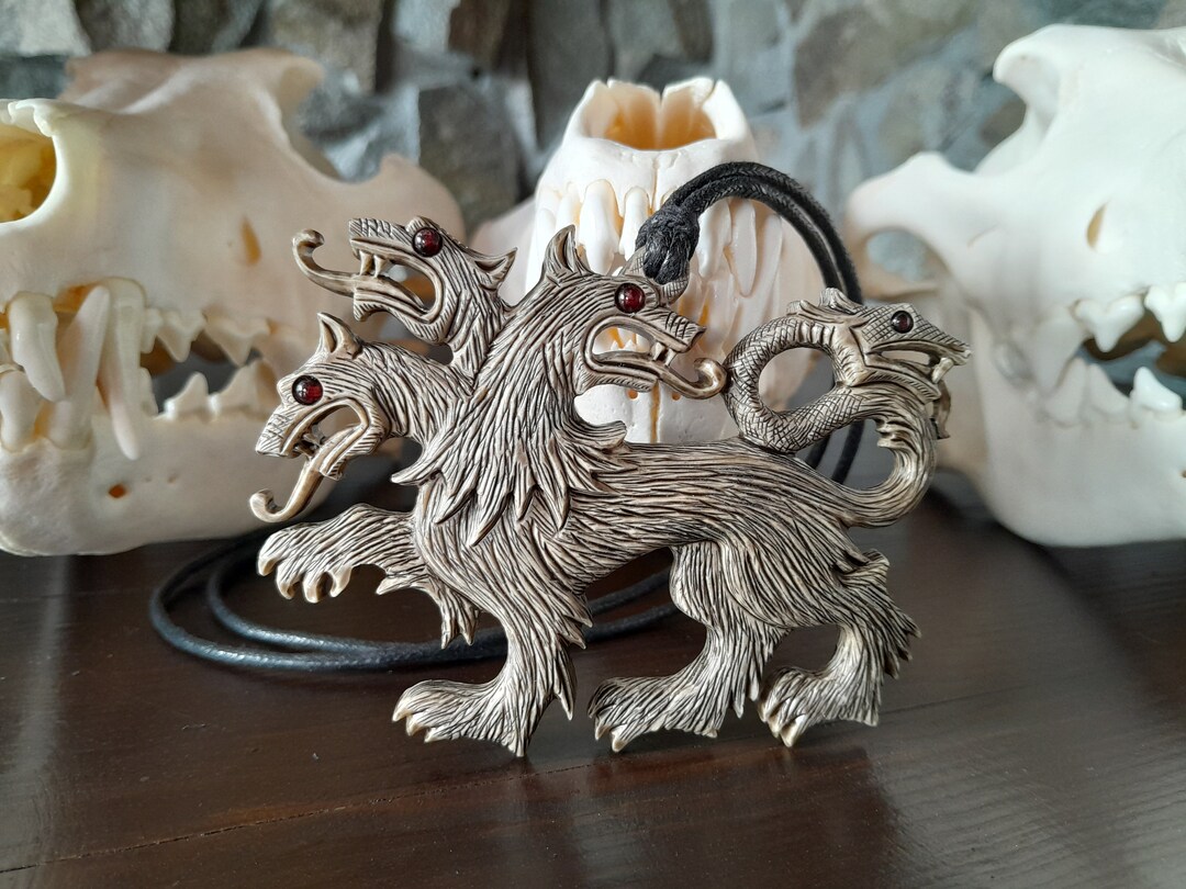 Unique Hand-carved Cerberus Necklace. Hound of Hades. Greek Mythology ...
