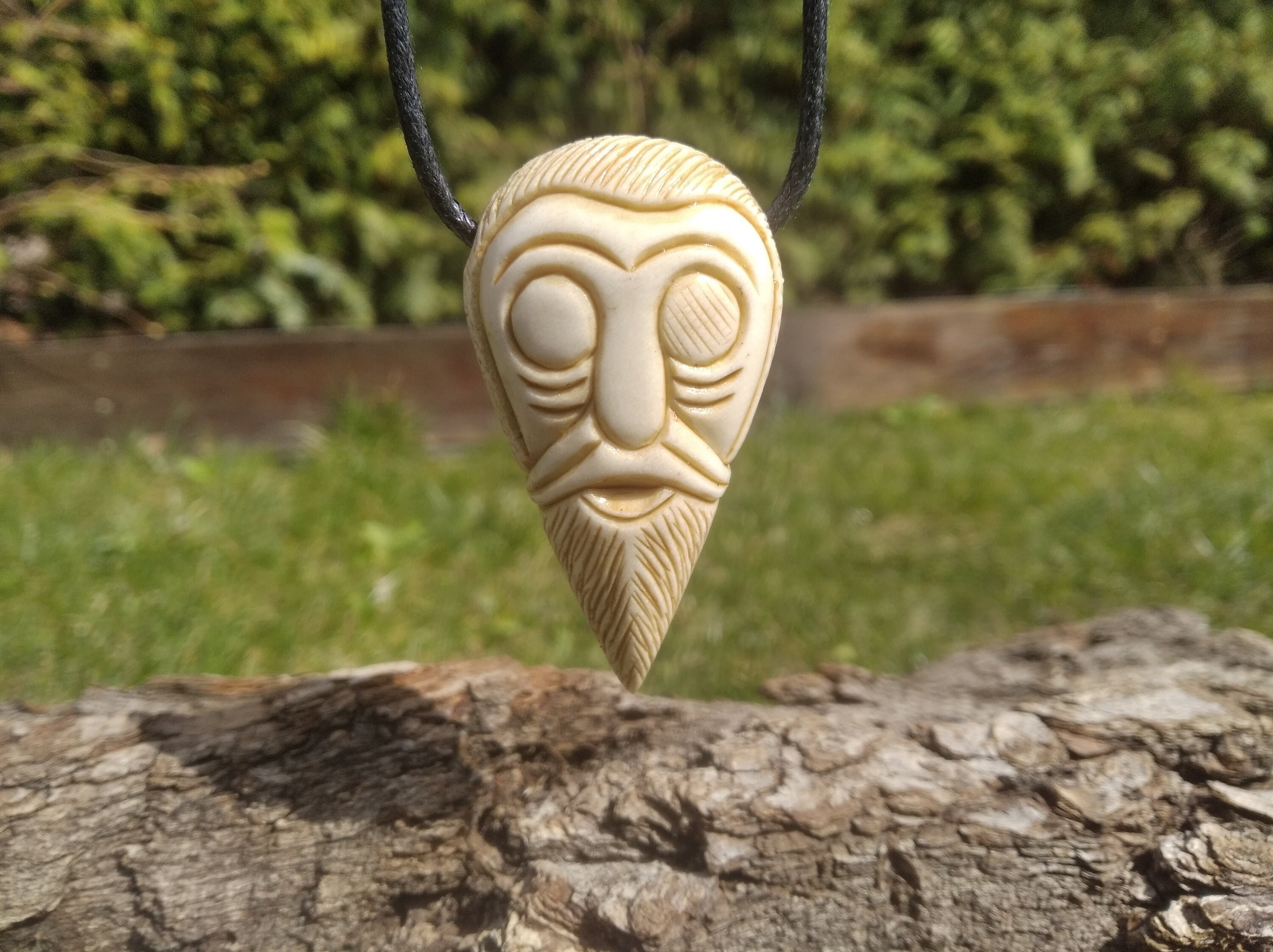 Óðinn Amulet, Viking God Odin Face Pendant, Wotan, Allfather Necklace ...