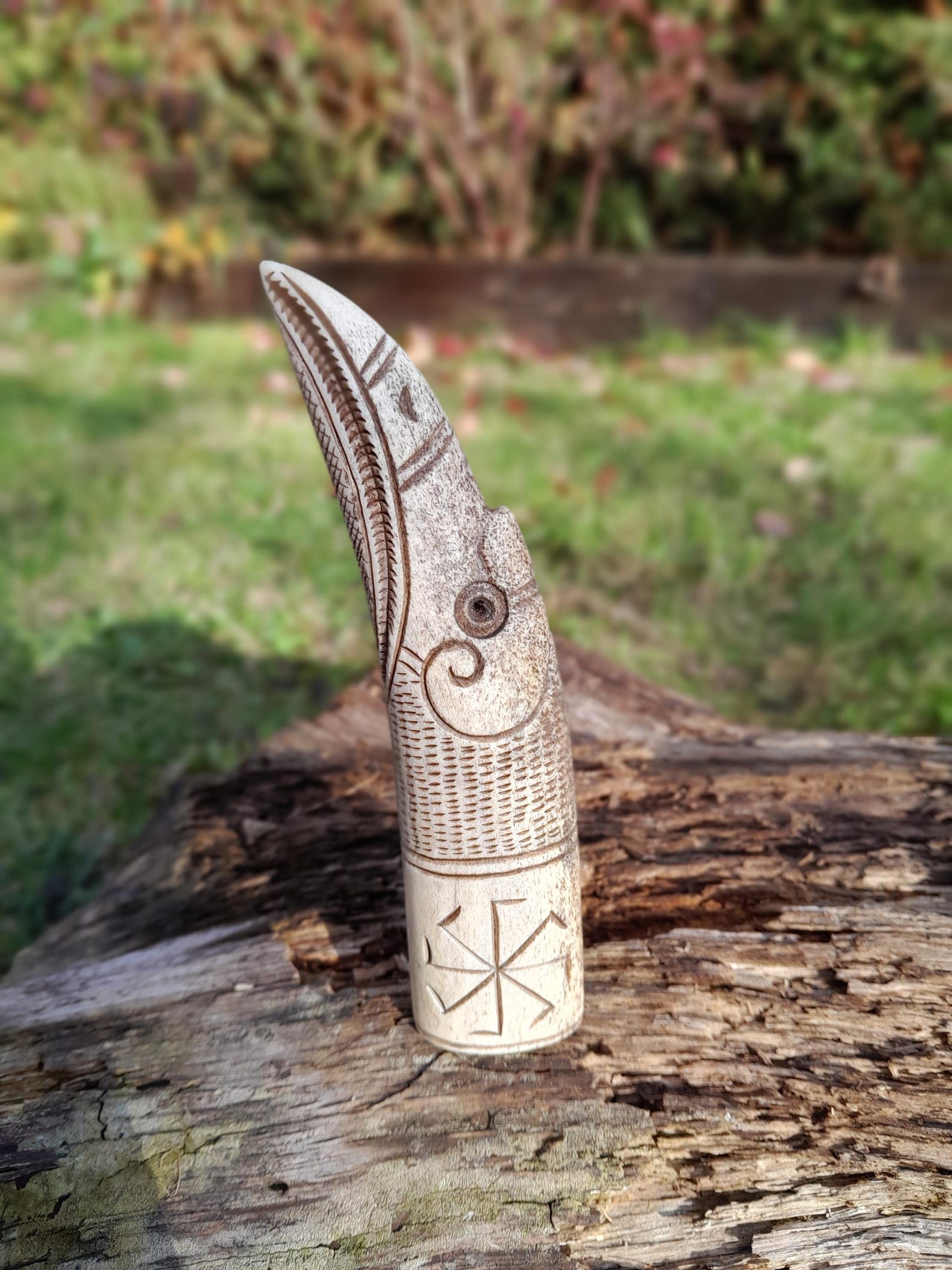Knife Handle in the Shape of a Raven. Scandinavian Mythology Inspired ...