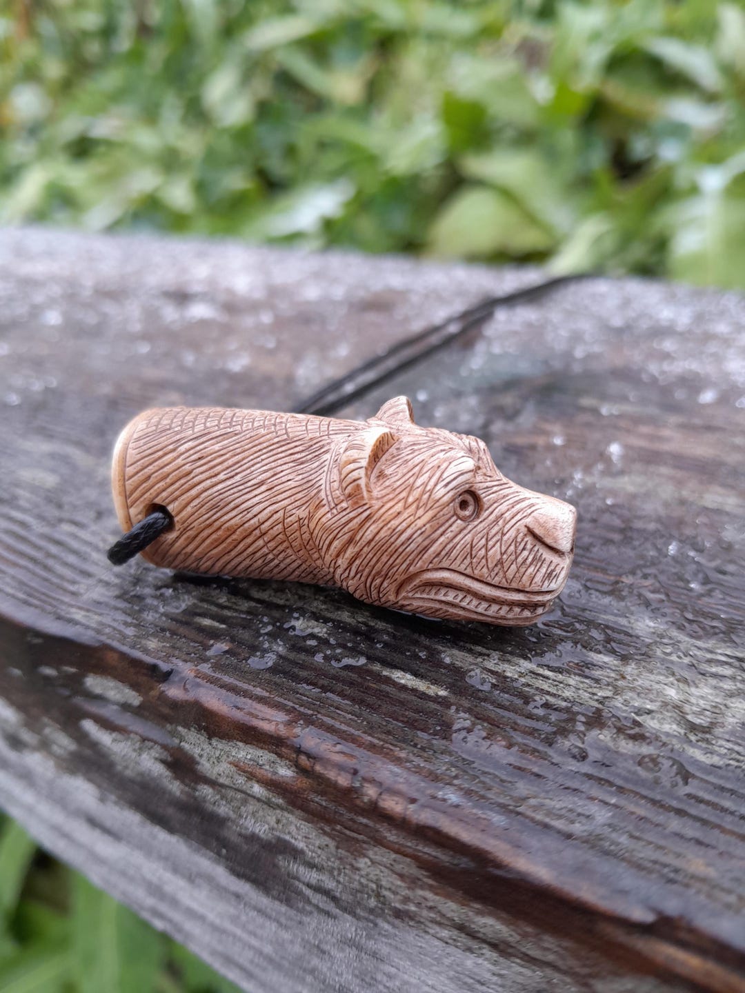 Small Hand-carved Viking Bear Amulet. Scandinavian Pendant With Bear ...