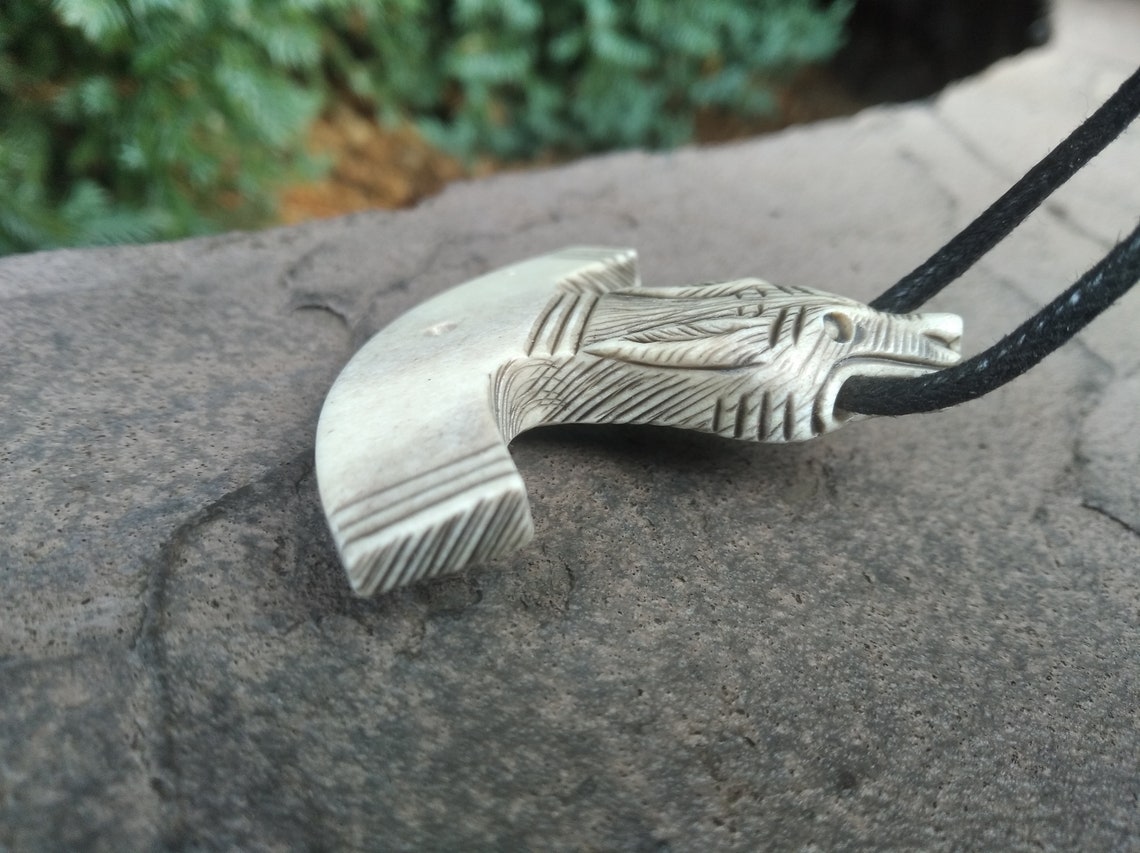 Thor's Hammer Necklace Mjolnir Amulet With Wolf Head and | Etsy