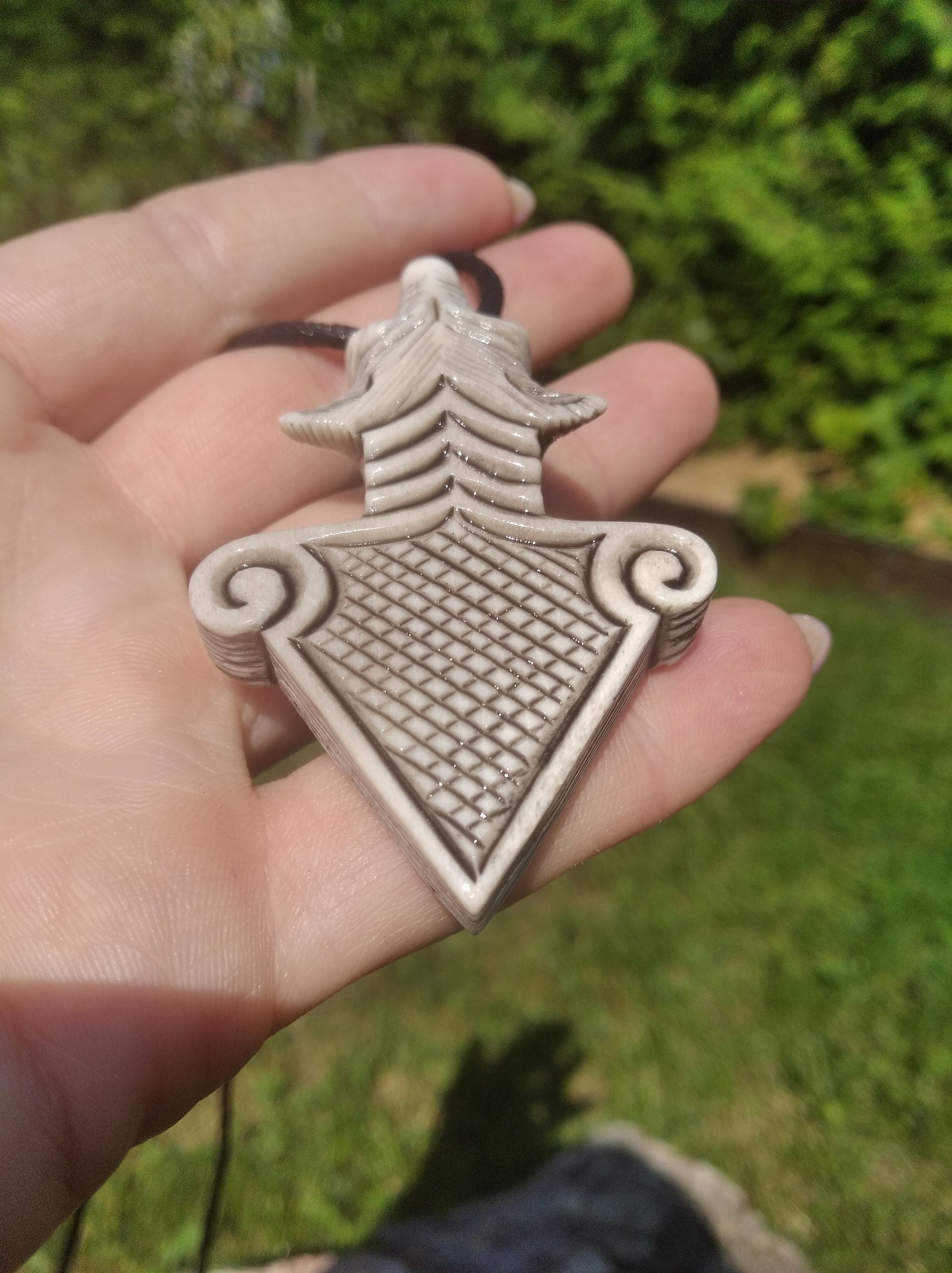 Thor's Hammer Necklace Mjolnir Amulet With Wolf Head - Etsy