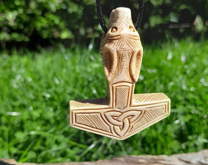Viking Thor's Hammer Pendant. God Thor Amulet. Mjolnir Jewelry With ...