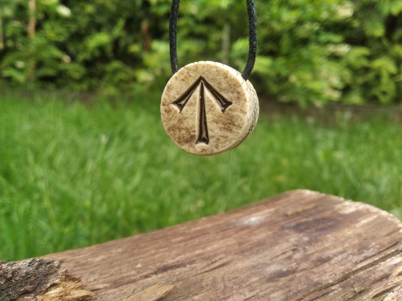 Double Sided Algiz / Tiwaz Rune Pendant. Elder Futhark Norse | Etsy