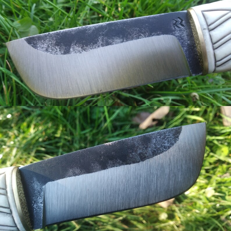Handmade Viking Raven Knife, Celtic Art, Bone Handle, Leather Sheath - Etsy