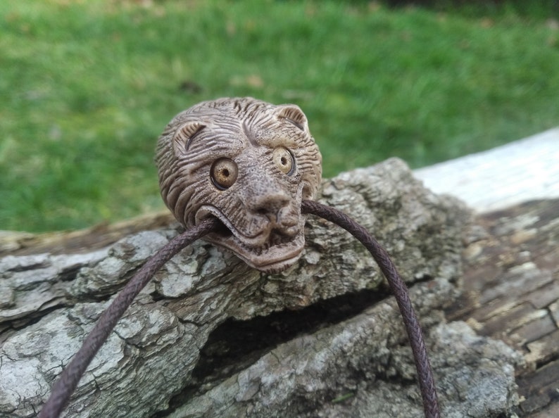 Hand Carved Viking Warrior Head Amulet Norse Mythology - Etsy