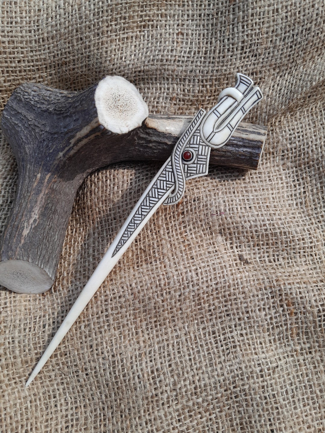 Viking Borre Style Pin or Brooch With Boar Head. Shieldmaiden Hair Pin ...