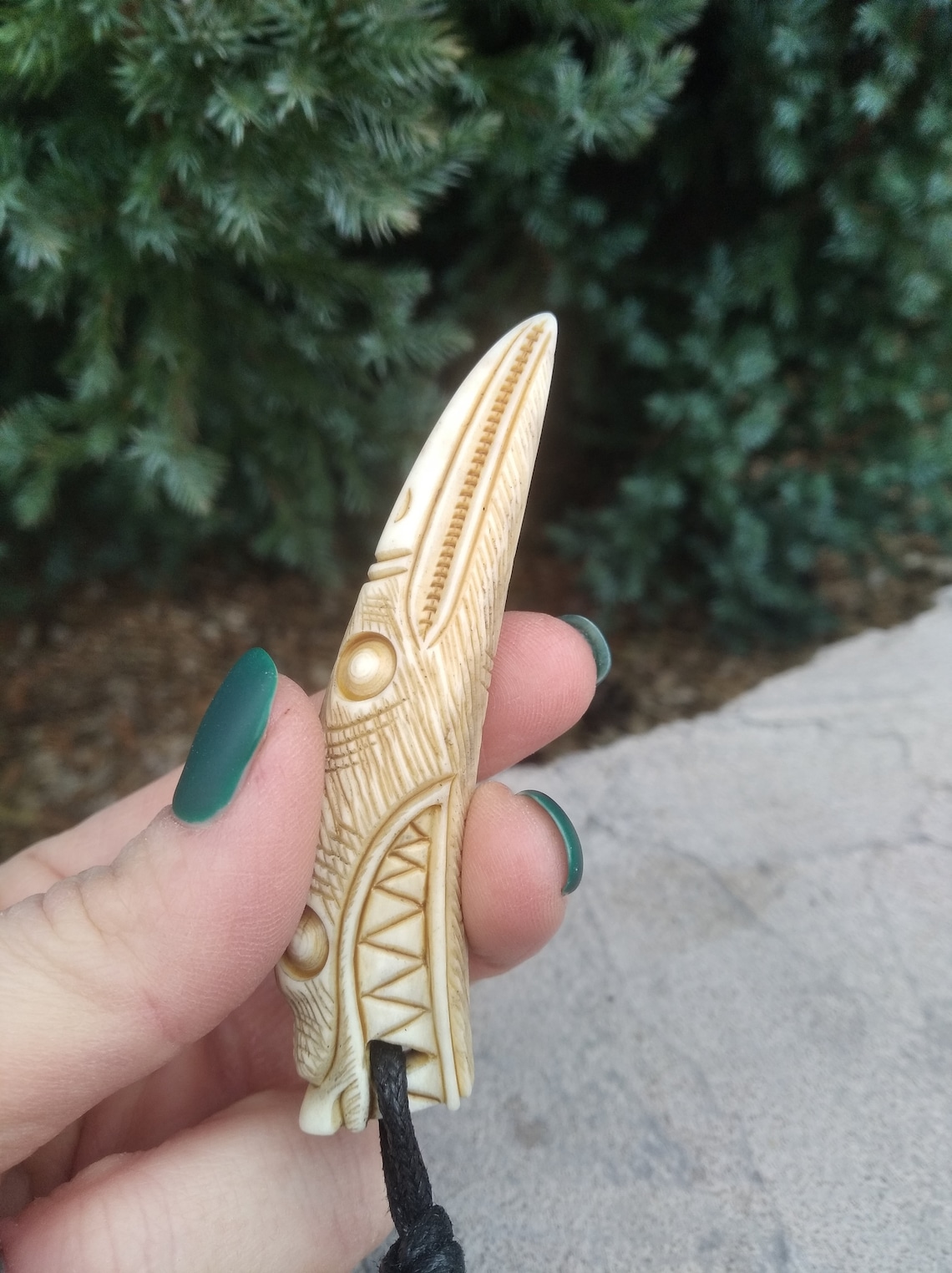 Hand Carved Dragon / Odin Raven Amulet Viking Pagan Totemic - Etsy