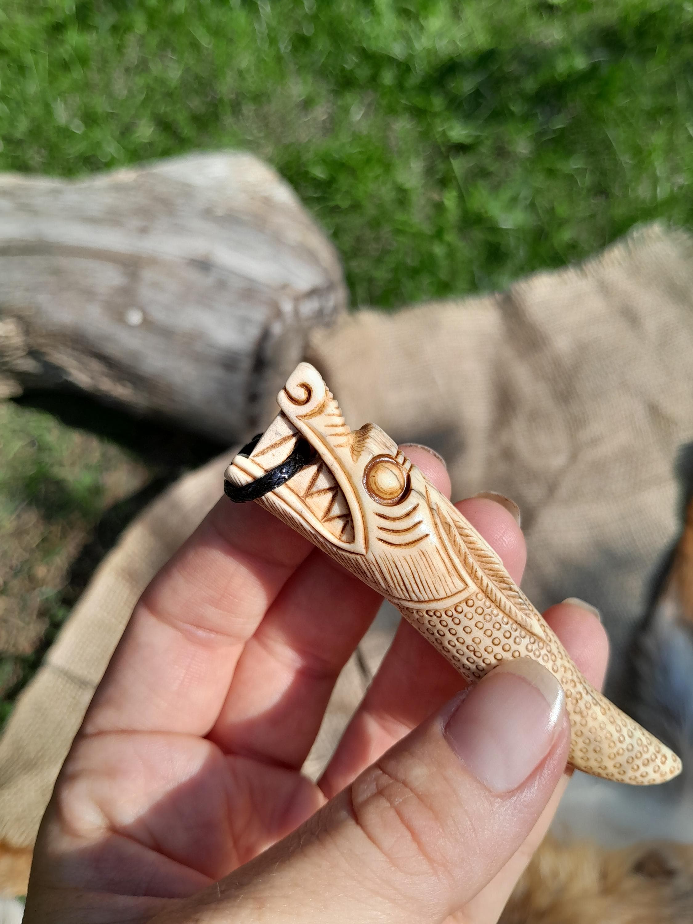 Unique Viking Norse Wolf-snake Jewelry. Dragon Amulet, Jormungand ...