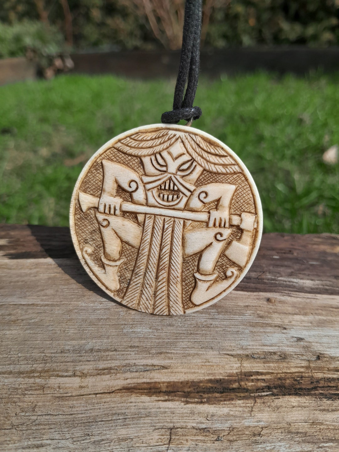 Hand-carved Loki Pendant. Cult of Loki. Norse Mythology Scandinavian ...