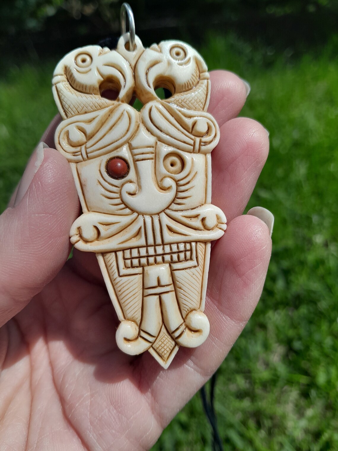 Unique Hand Carved Viking God Odin Face Pendant With Ravens, Óðinn ...