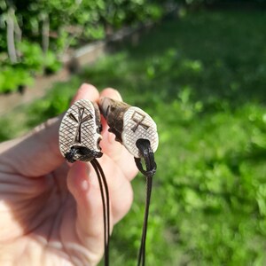 Viking Raven Amulets From Moose Antler – Huginn & Muninn Symbols With ...