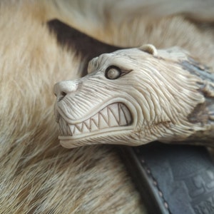 Unique Viking Hand-forged Knife With Bear Head, Berserker Warrior ...