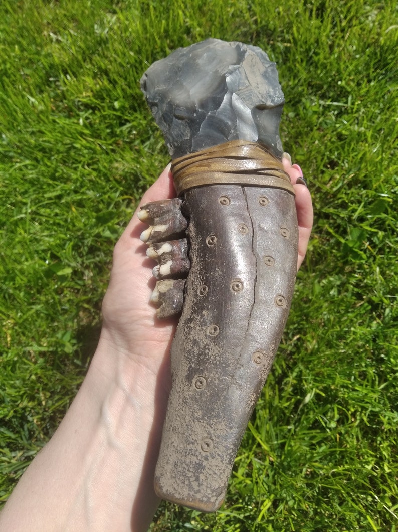 Massive Jaw Bone Dagger Primitive Rustic Knife Neolithic - Etsy