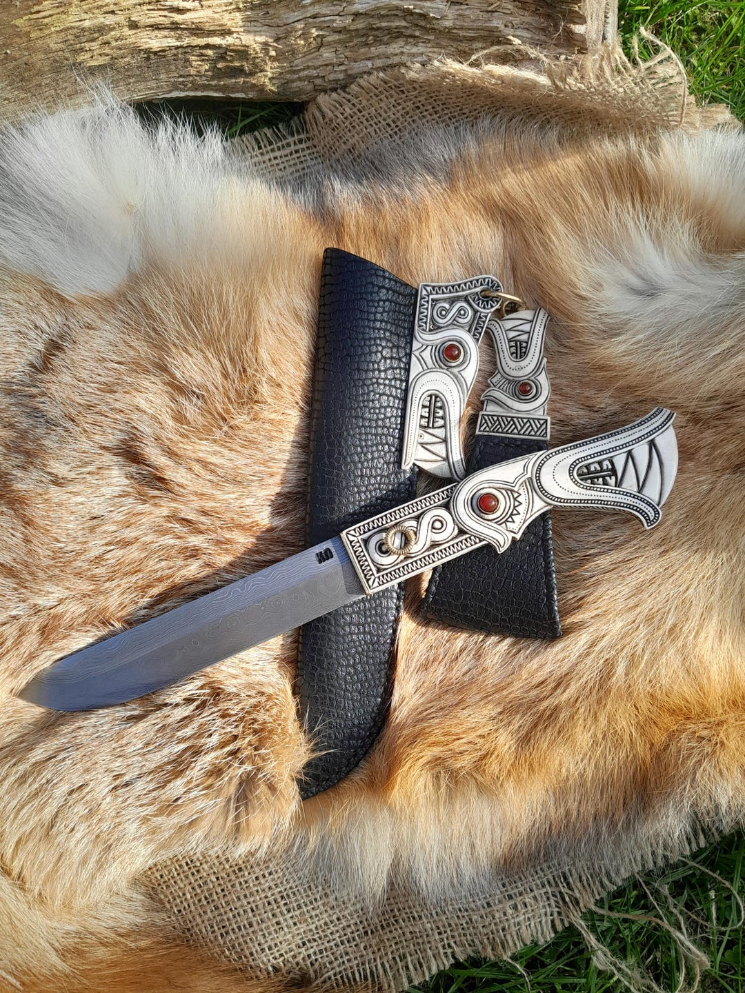 Anglo-saxon Period Seax With Leather Sheath and Knot Motifs. Exclusive ...