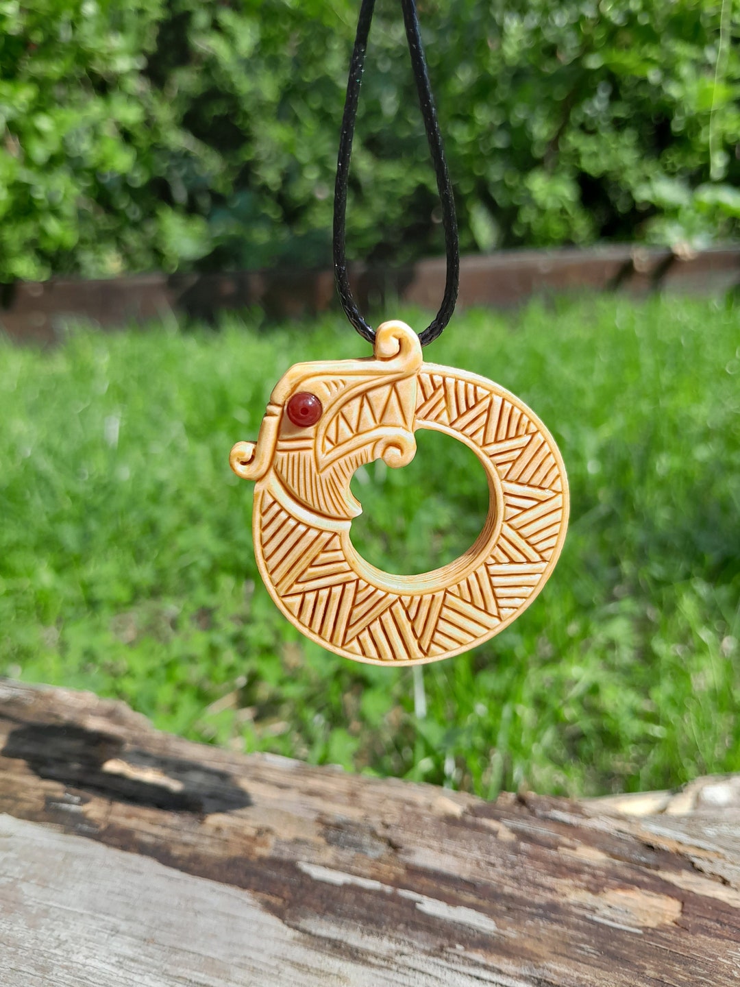 Viking Ouroboros Amulet. Midgard Serpent. Jormungand Pendant ...