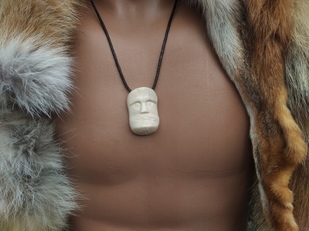 Hand Carved Tyr Amulet, Norse God Necklace, Nordic Mythology, Pagan ...