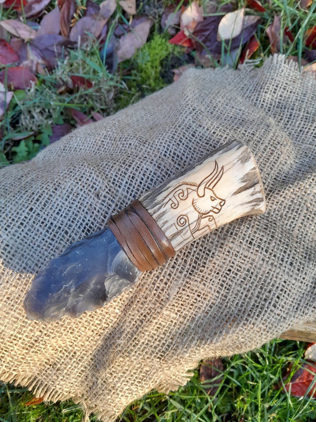 Handmade Neolithic Ritual Knife With Flint Blade modern - Etsy