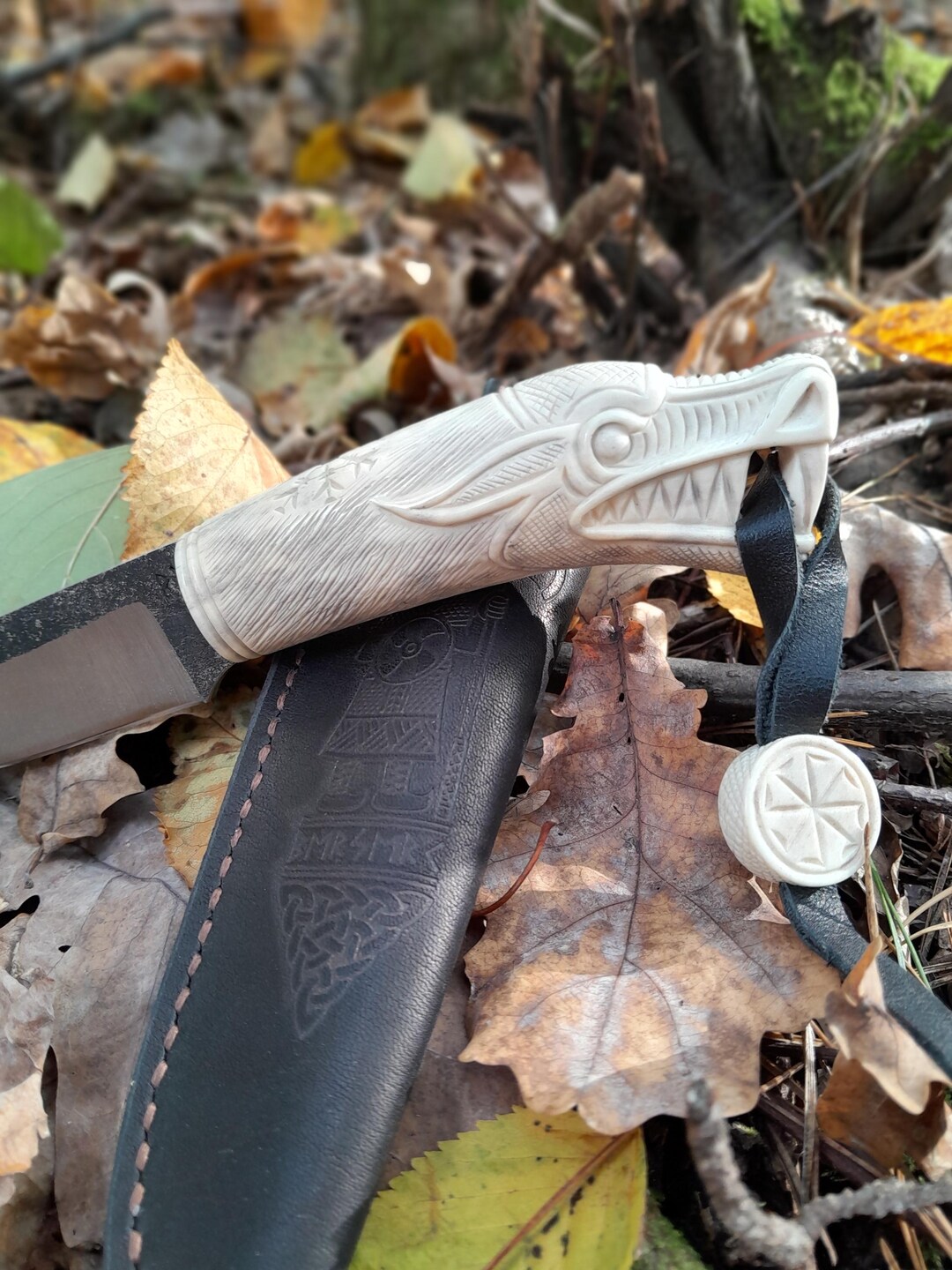 Viking Camping Knife, Wolf Head Fenrir Knife, Ulfhednar, Berserker ...