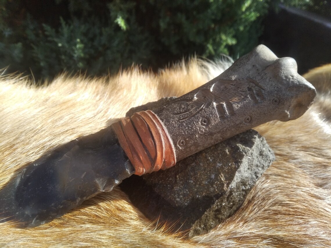 Neolithic Ritual Hunter Daggers With Flint Blade modern - Etsy