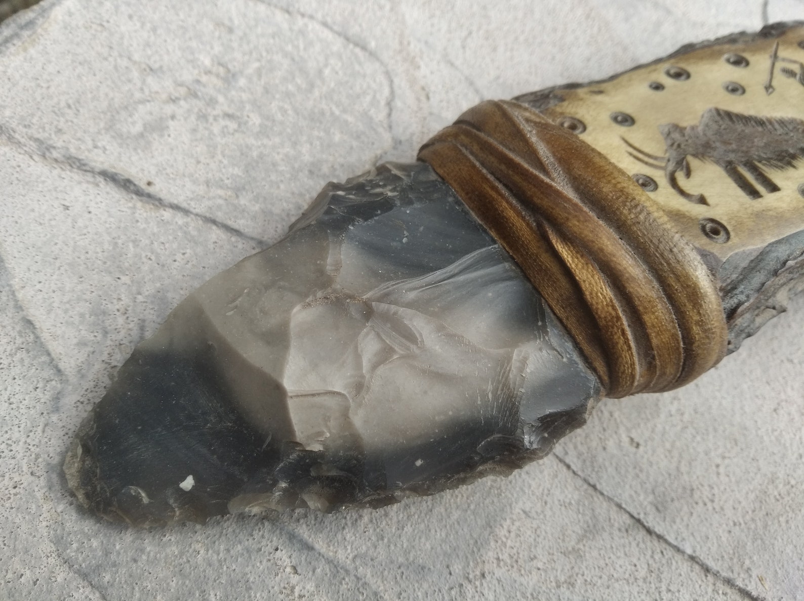 Neolithic Ritual/hunter Dagger With Flint Blade modern | Etsy