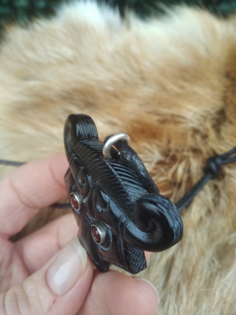 Viking Bull Head Necklace Scandinavian Jewelry. Pagan - Etsy