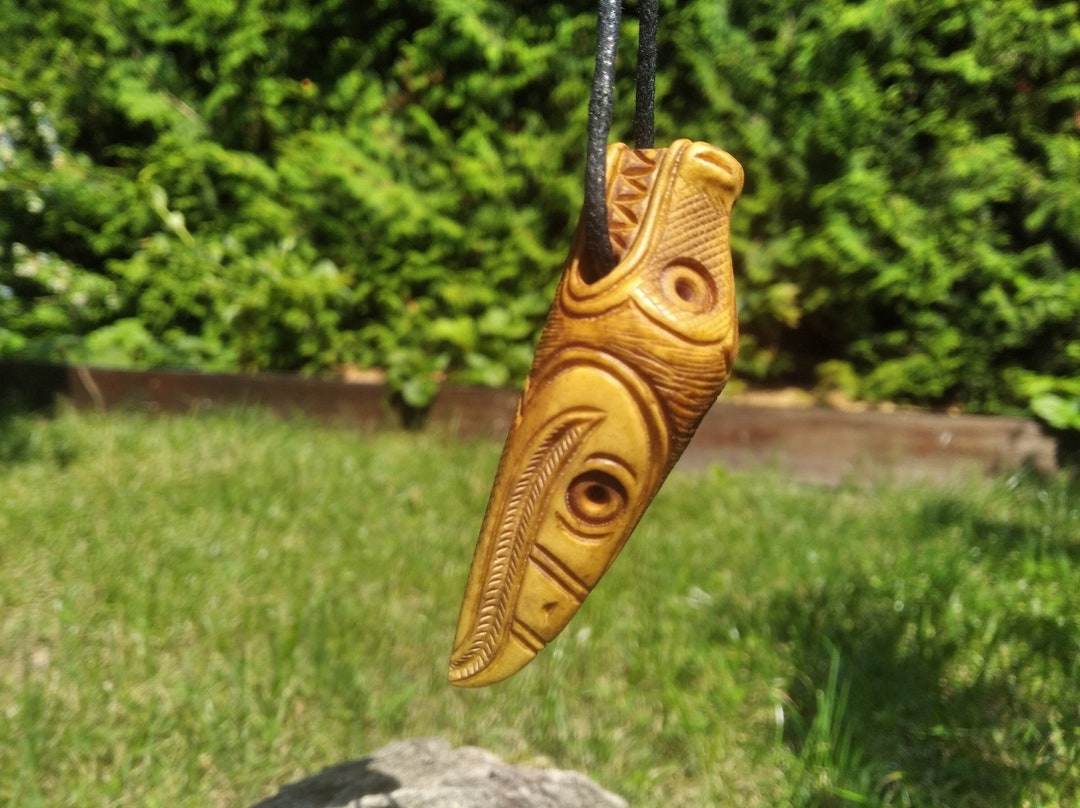 Dragon / Odin Raven Amulet Viking Pagan Runic Jewelry Norse - Etsy