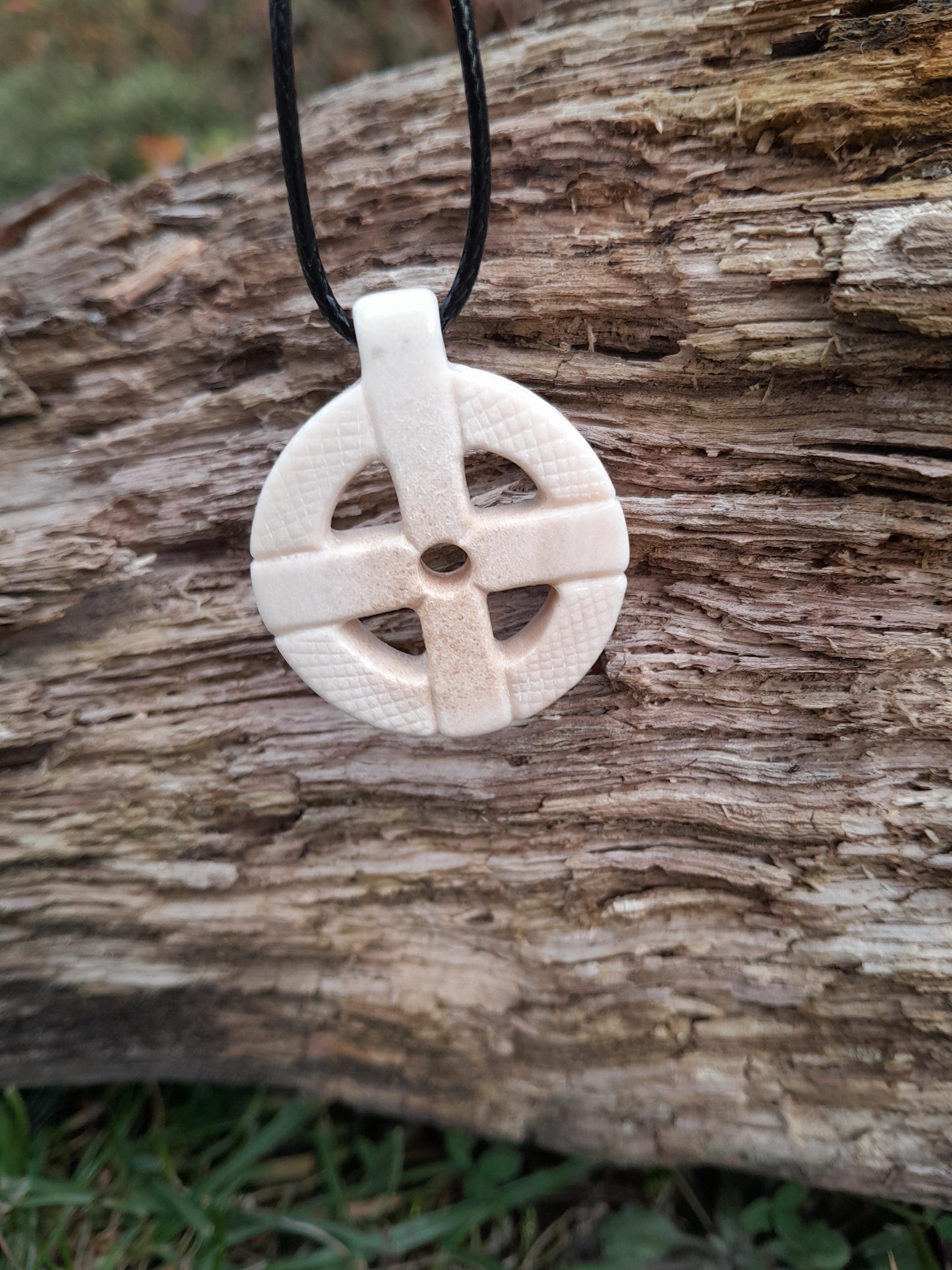 Viking Solar Cross Necklace. Norse Sun Wheel Amulet. Pagan Pendant ...