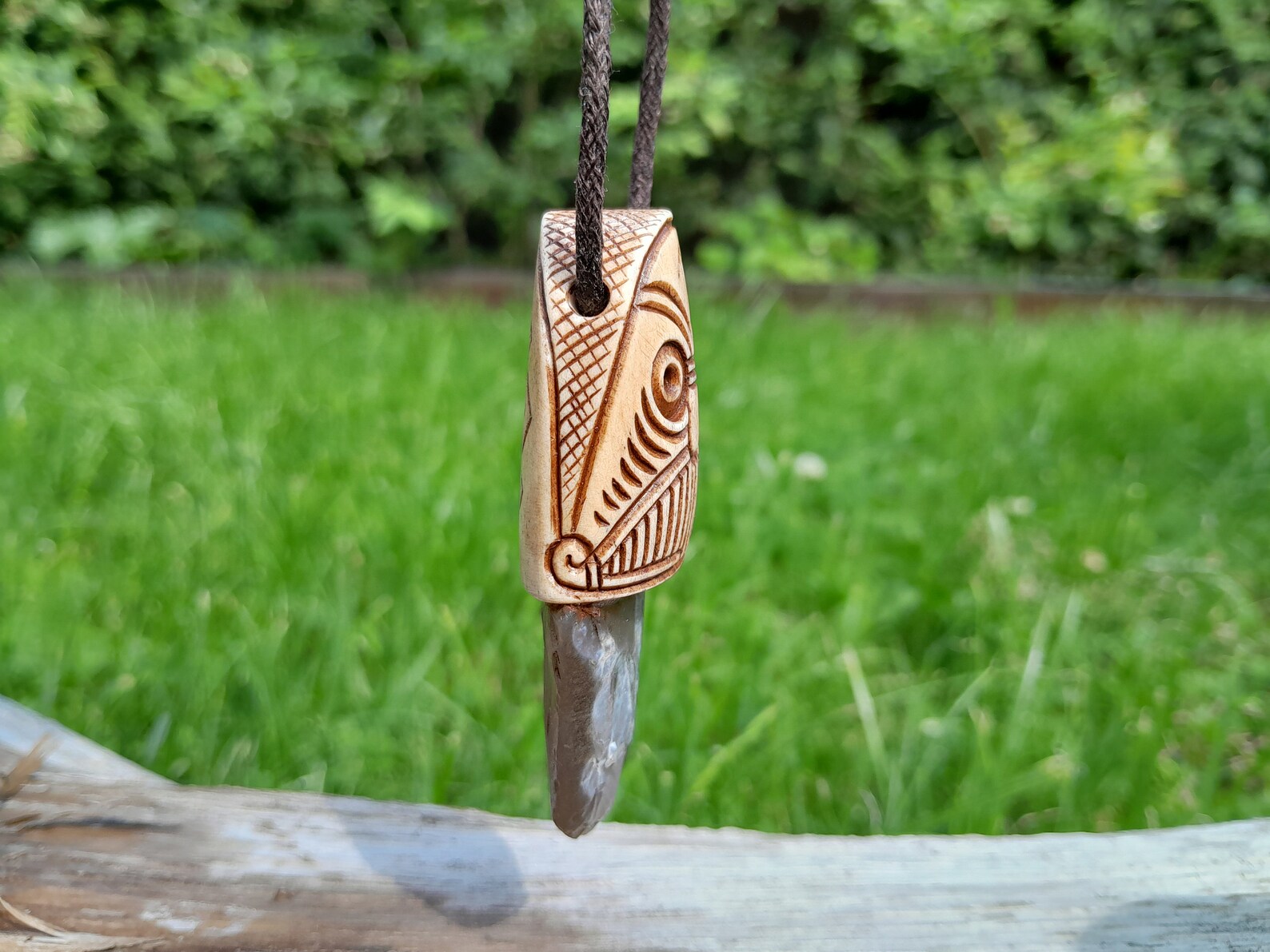Exclusive Hand Made Elf Shot Viking Pendant. Hand Knapped Flint ...