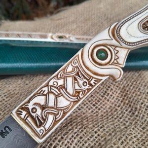 Anglo-saxon Period. Exclusive Knife With Hand-carved Bone Handle ...