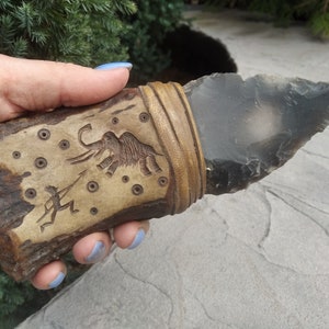 Neolithic Ritual/hunter Dagger With Flint Blade modern Reconstruction ...