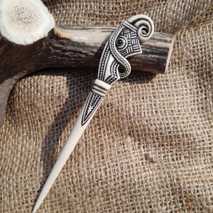 Viking Raven Pin/brooch of the Vendel Era. Shieldmaiden Bone Hair Pin ...