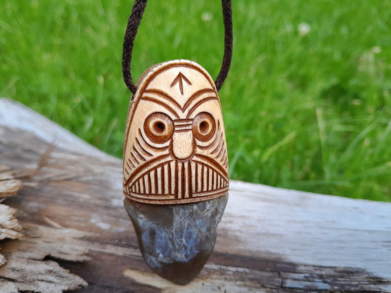 Exclusive Hand Made Elf Shot Viking Pendant. Hand Knapped Flint ...