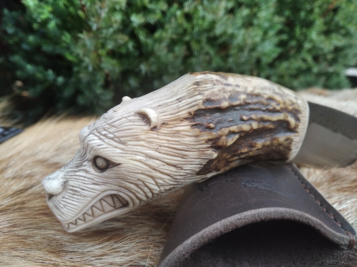 Unique Viking Hand-forged Knife With Bear Head, Berserker Warrior ...