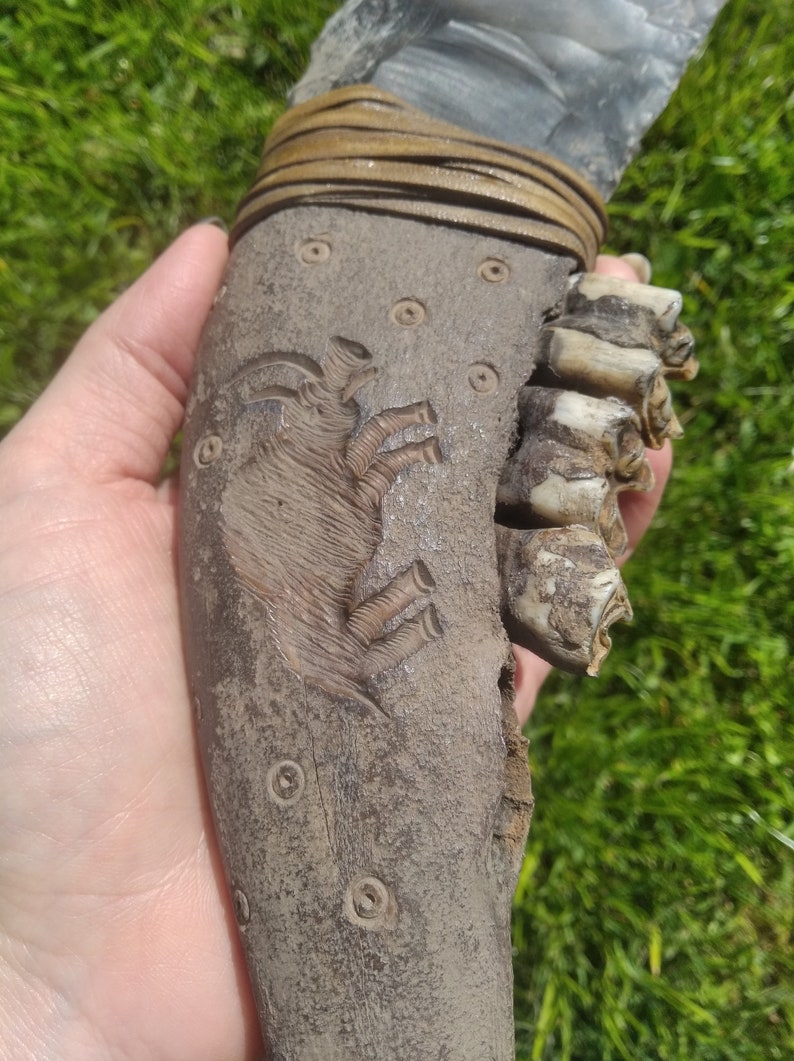 Massive Jaw Bone Dagger Primitive Rustic Knife Neolithic - Etsy