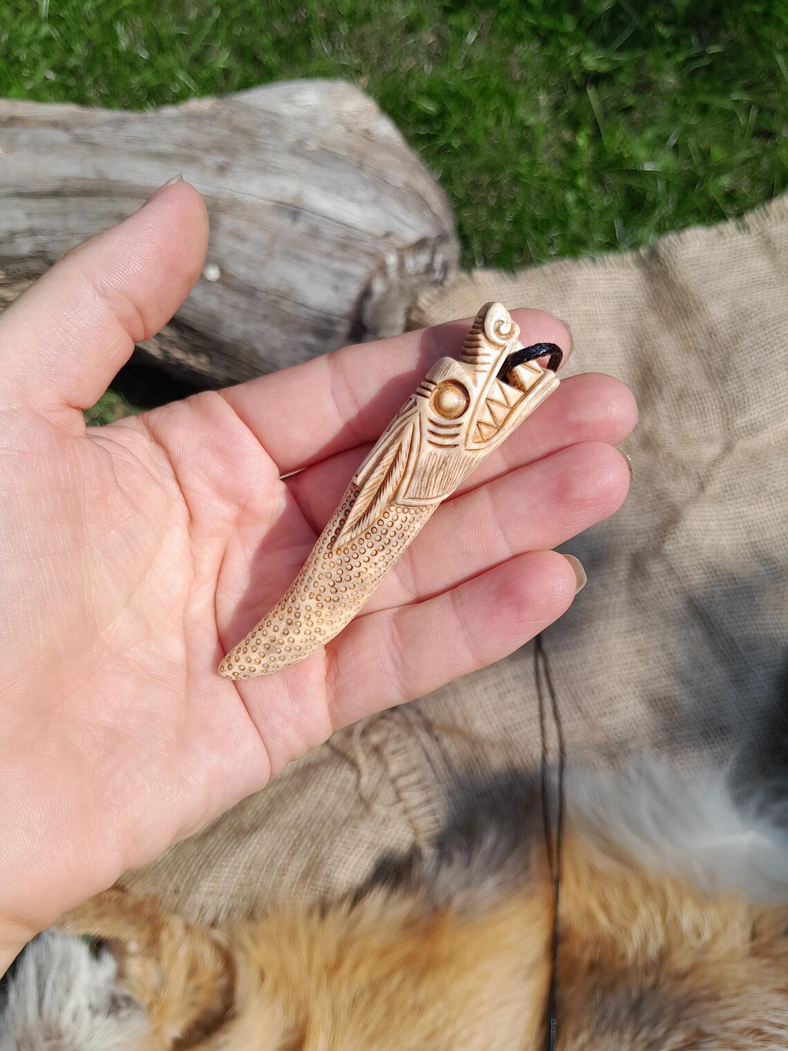 Unique Viking Norse Wolf-snake Jewelry. Dragon Amulet, Jormungand ...
