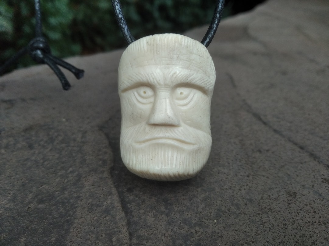 Hand Carved Tyr Amulet, Norse God Necklace, Nordic Mythology, Pagan ...