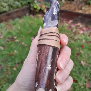 Neolithic Ritual /hunter Dagger With Flint Blade modern Reconstruction ...