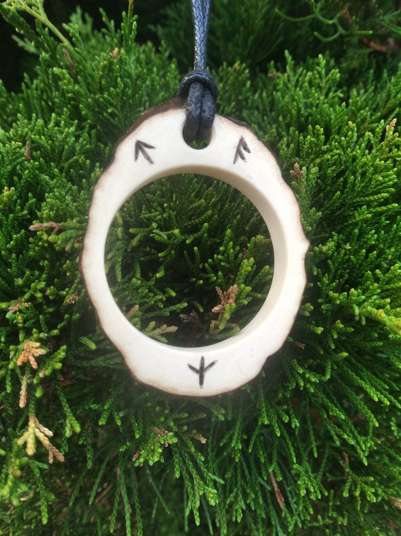 Viking Rune Ring Necklace Runes Circle Pendant Runic Wheel - Etsy