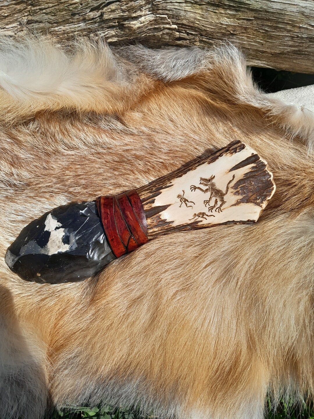 Massive Neolithic Ritual /hunter Dagger With Flint Blade modern ...