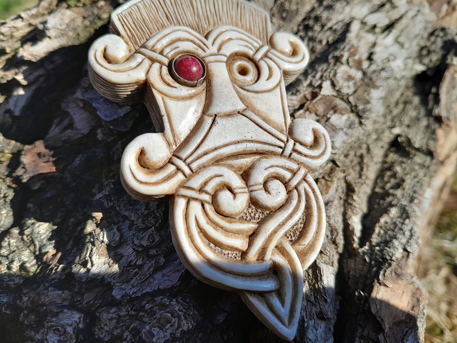 Unique Hand-carved Viking God Odin Face Pendant Óðinn Amulet - Etsy