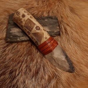Neolithic Ritual /hunter Dagger With Flint Blade modern Reconstruction ...