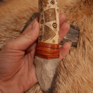 Neolithic Ritual /hunter Dagger With Flint Blade modern Reconstruction ...