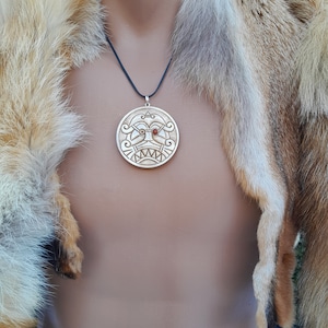 Unique Hand Carved Viking God Odin Face Pendant, Óðinn Amulet ...
