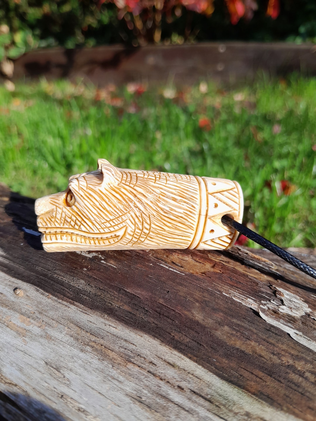 Norse Viking Berserker Warrior Amulet With Algiz Rune. Bear Head ...