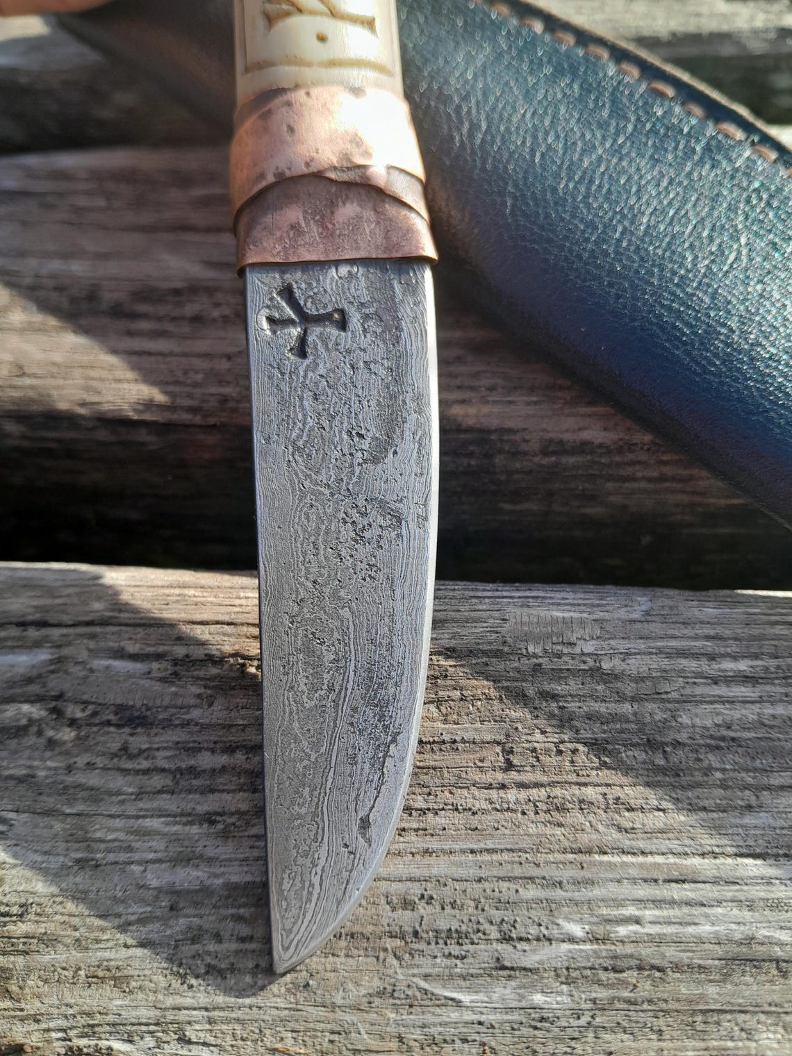 Handmade Vikings Small Pocket Knife "fenrir" With Bone Handle and ...