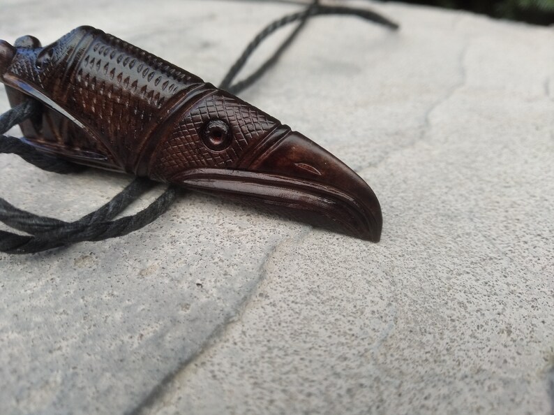 Viking Pagan Jewelry Dragon and Raven Amulet Norse - Etsy