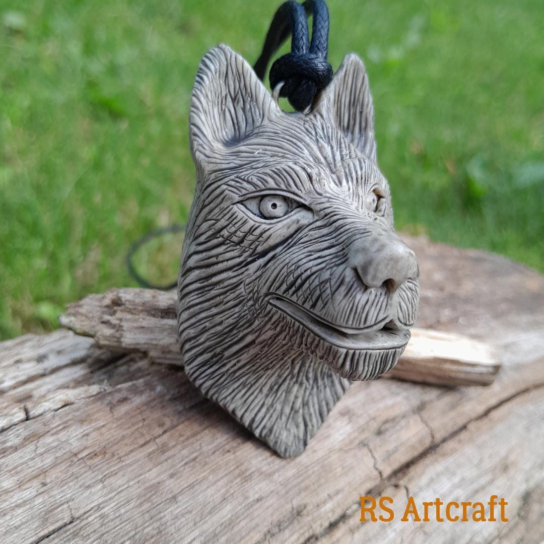 Hand-carved Moose Antler Viking Wolf Amulet: Norse Totem Necklace - Etsy
