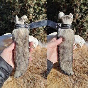 Handmade Vikings Small Pocket Knife "fenrir" With Bone Handle and Fur ...