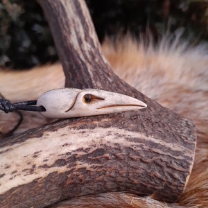 Small Hand-carved Raven Skull Amulet. Viking, Celtic Jewelry. Huginn ...